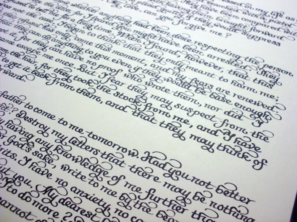 From the Ash Tree Meadow...: Historical Love Letter in Calligraphy