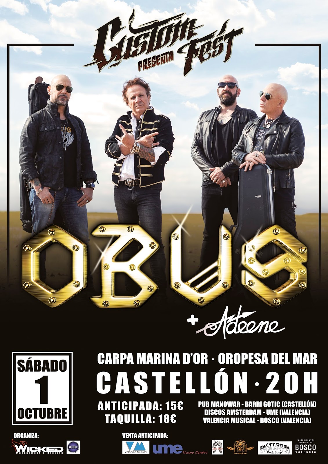 biker excalibur II: “OBÚS” la banda más representativa del Heavy Metal ...