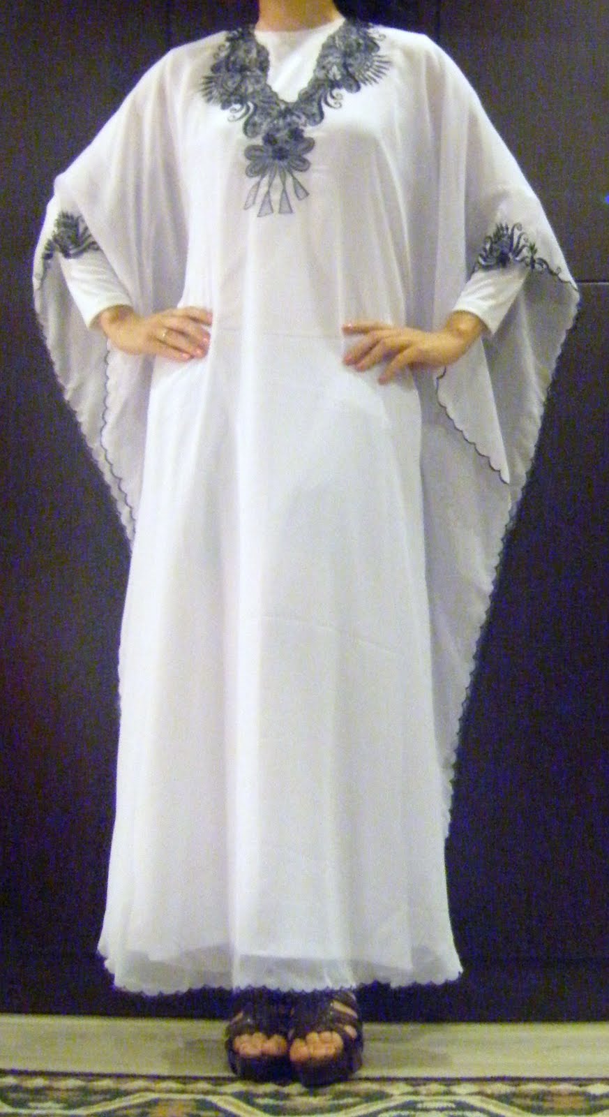 f.affable robe: J) Kaftan Fantasy in Chiffon with embroidery