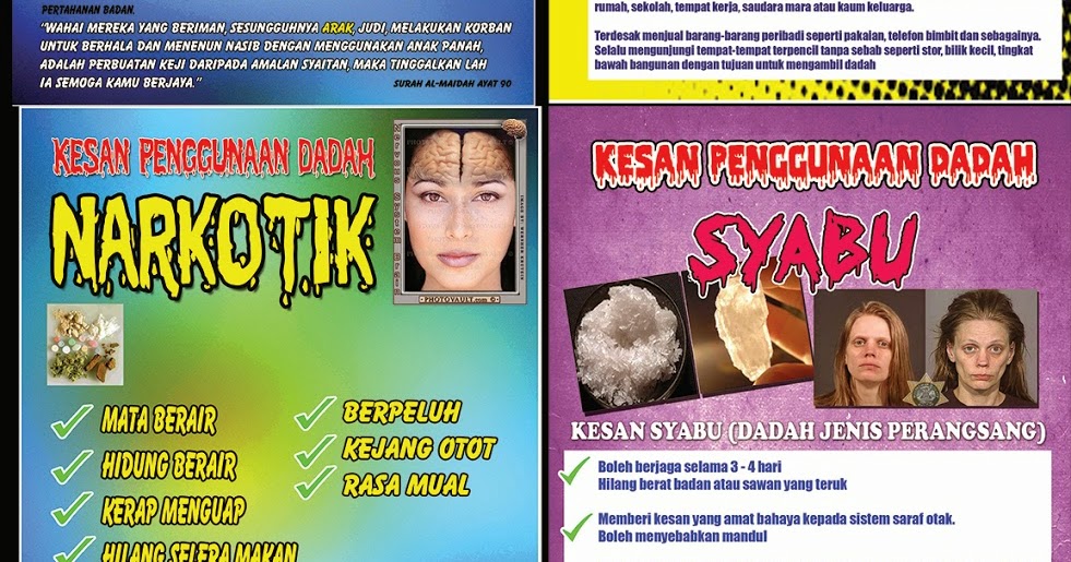 Produk Kaunseling: Poster Dadah 10 Keping (Saiz A3)
