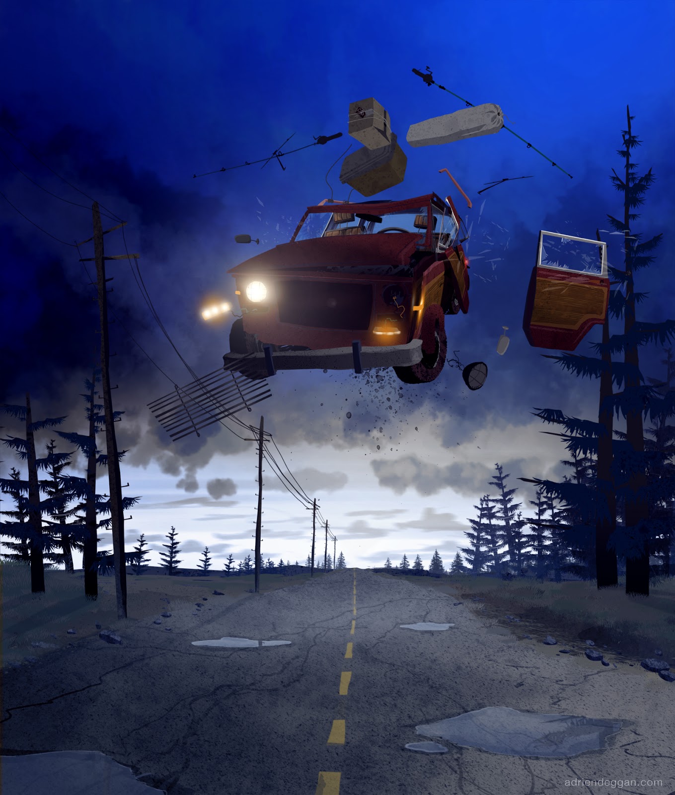 ADRIEN DEGGAN'S BLOG: Exploding Car