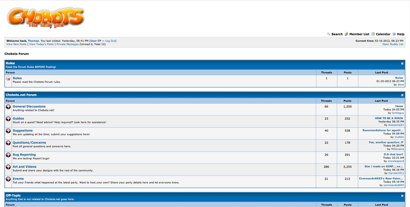 Red's Room: Game Review: Chobots.net