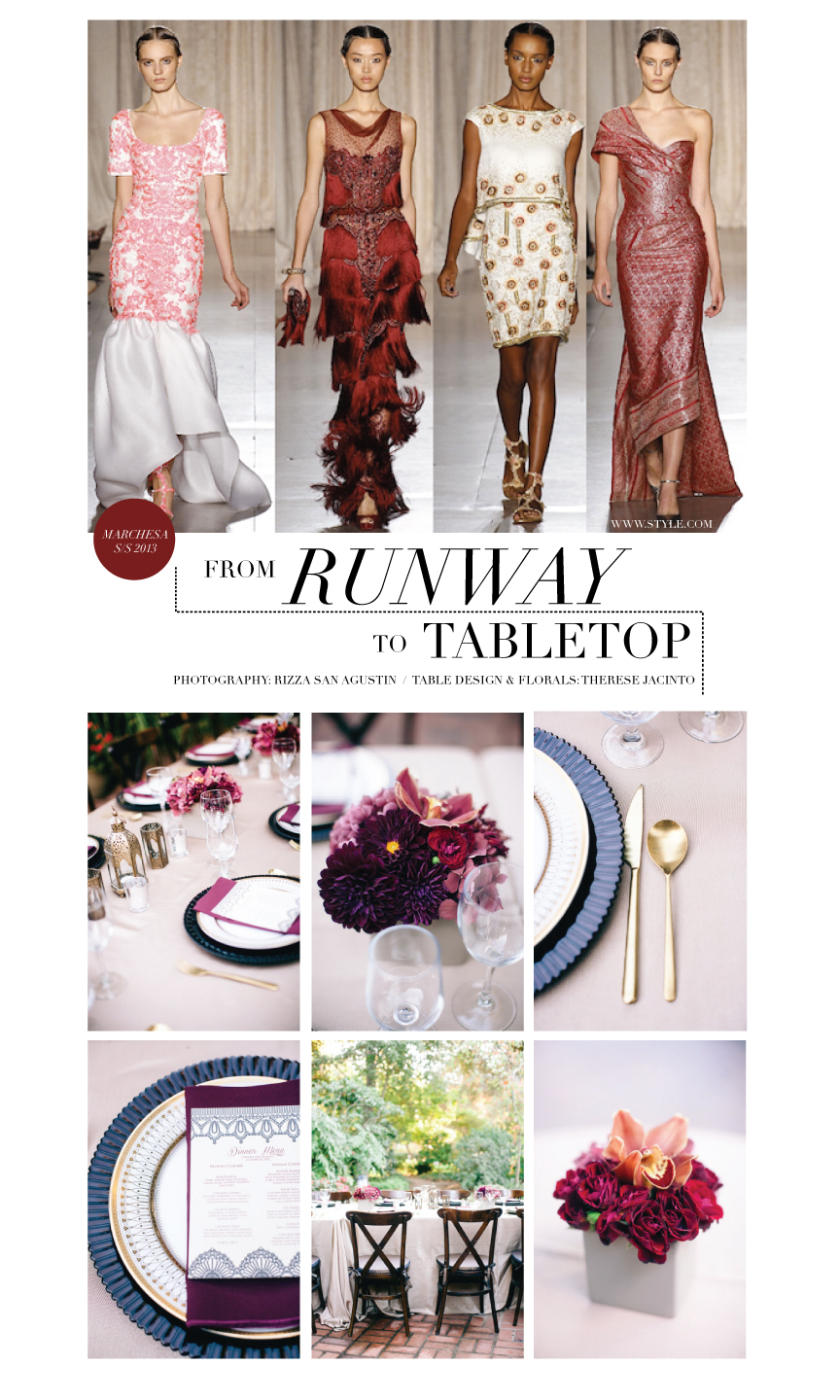 Fashion Friday: From Runway to Tabletop | Craft and Couture