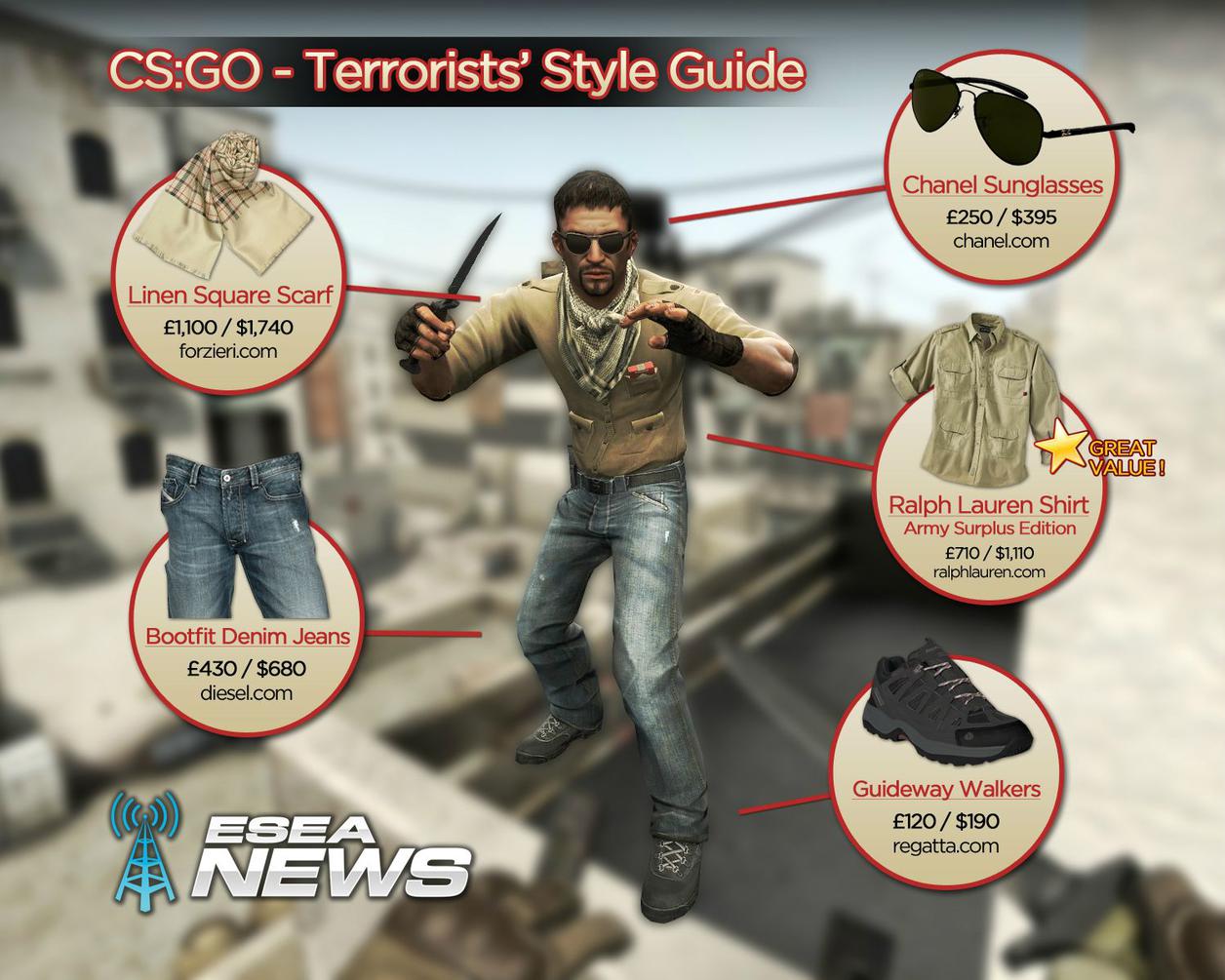 CS:GO Elite Crew Terrorist Minecraft Skin