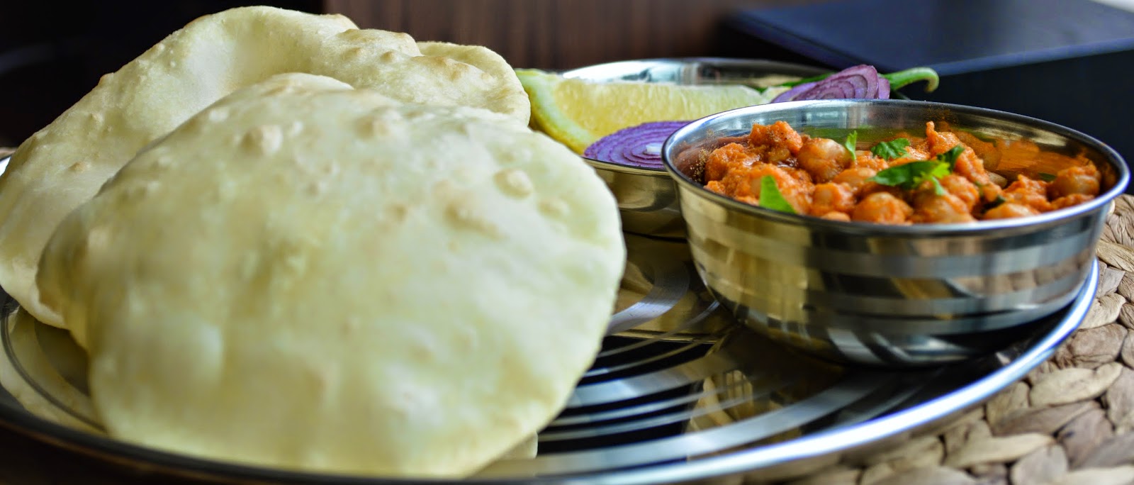 Cholle Bhature/ Bhatura / Indian fried bread.