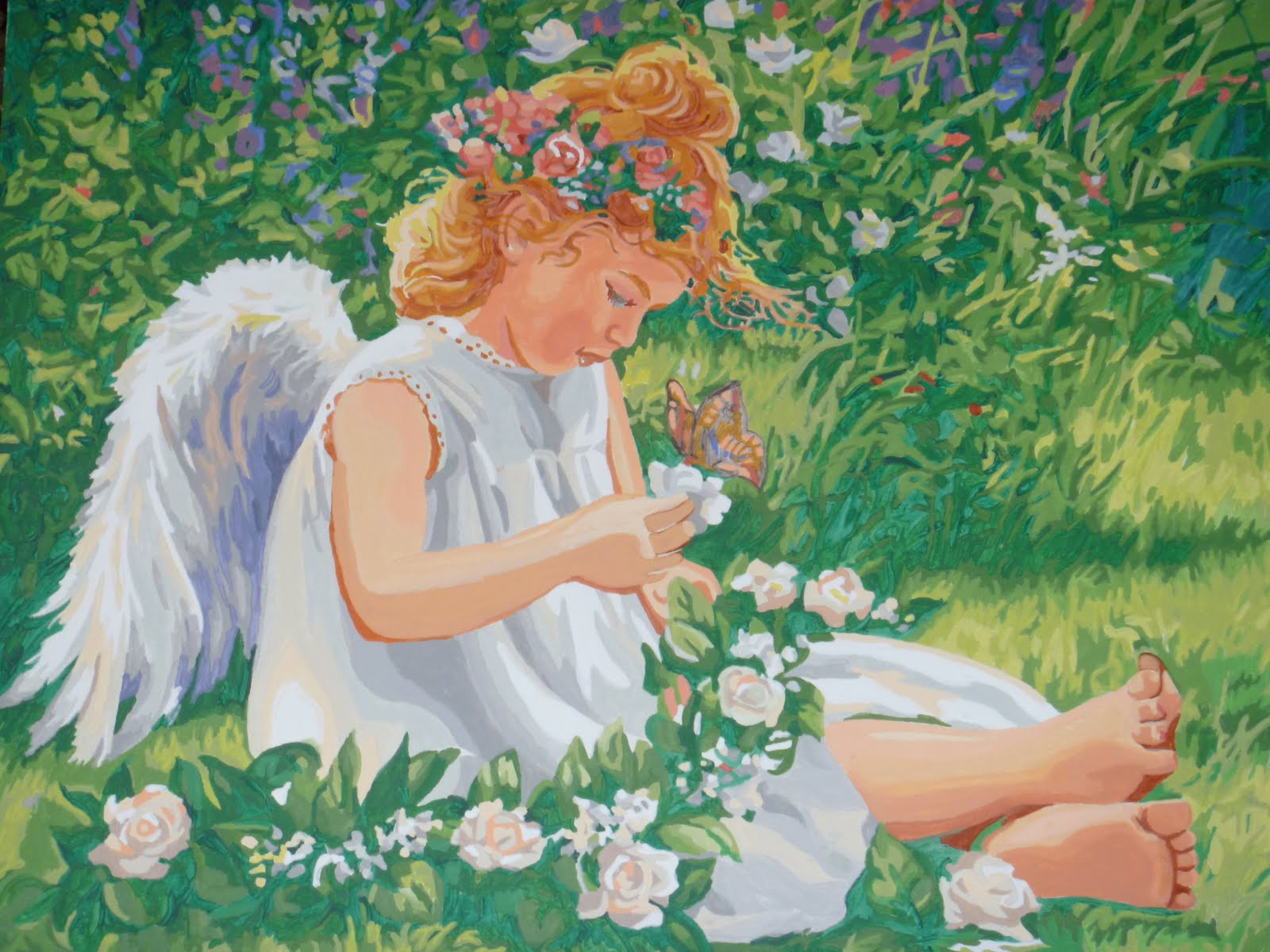 NUMBER ART PAINTED BY ELEANOR: LITTLE GIRL ANGEL