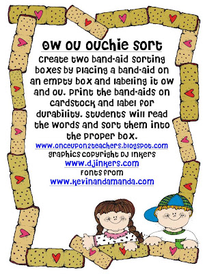 Once Upon 2 Teachers: Ow, Ou Word Sort