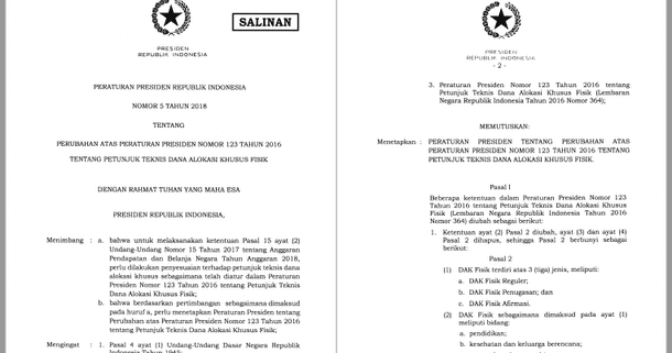 Juknis DAK Fisik Bidang Pendidikan Tahun 2018 - Contoh Format