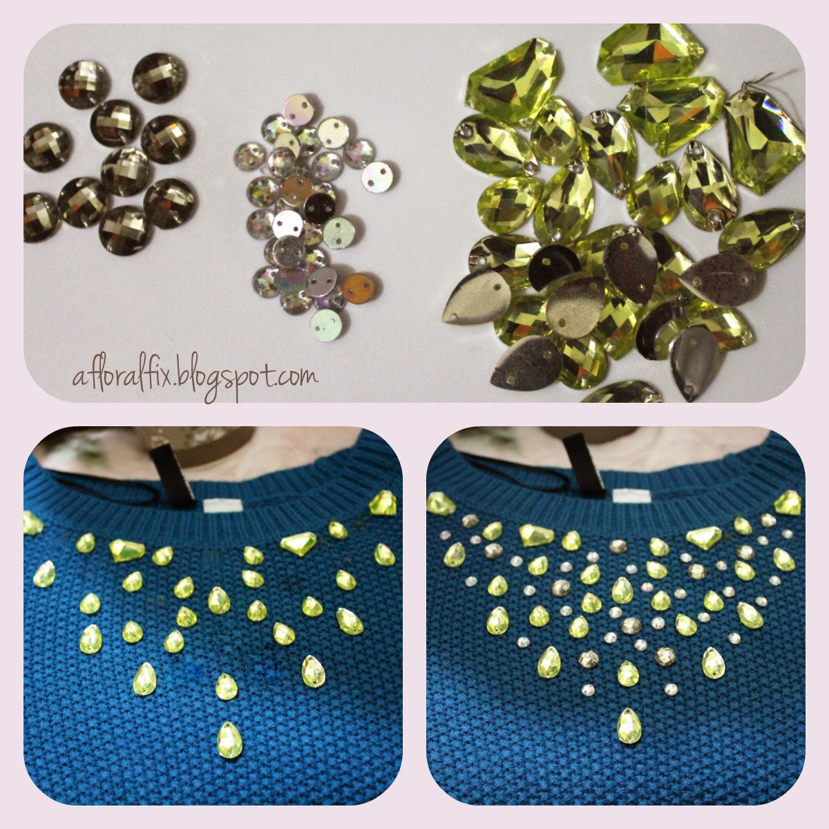 A Floral Fix: Hello + DIY Embellished Sweater