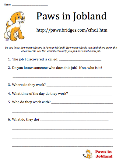 Ms. Sepp's Counselor Corner: Second Graders in Jobland