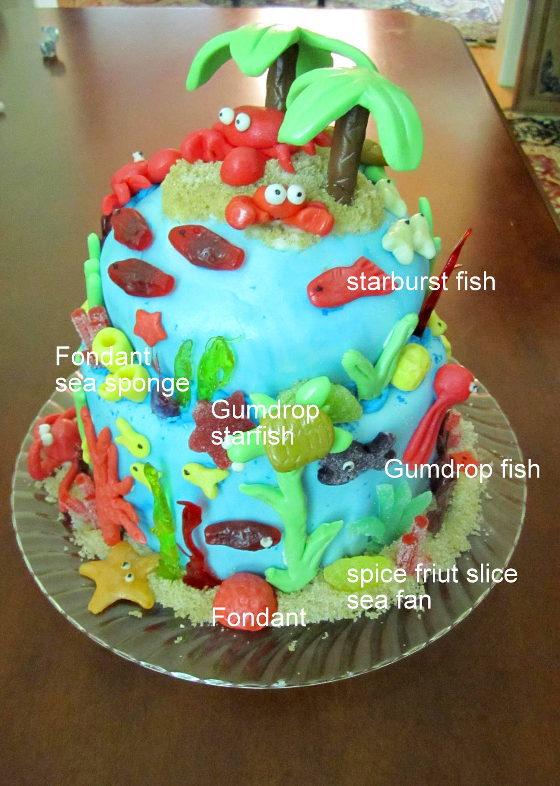 Leafy Tree Tops: Coral Reef Ocean theme Cake