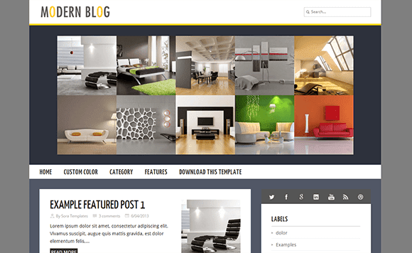 Modern Blog Blogger Template | High Quality Free Blogger Templates