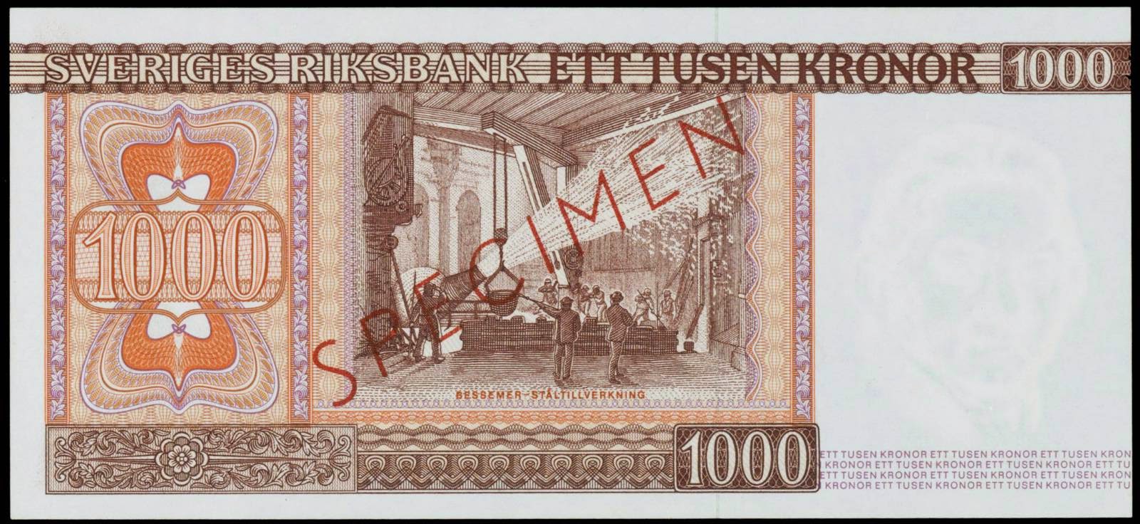 Sweden 1000 Kronor banknote 1976 King Charles XIV John, Bernadotte ...