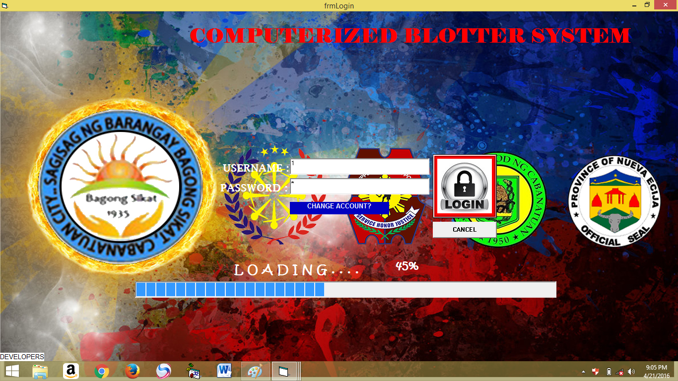 Project 1: BARANGAY E-BLOTTER SYSTEM