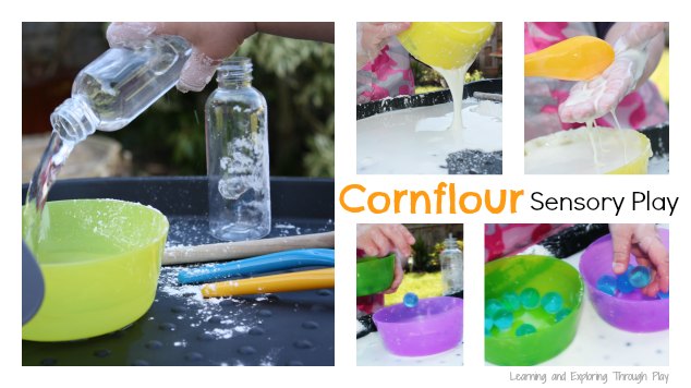 Learning and Exploring Through Play: Cornflour Sensory Play