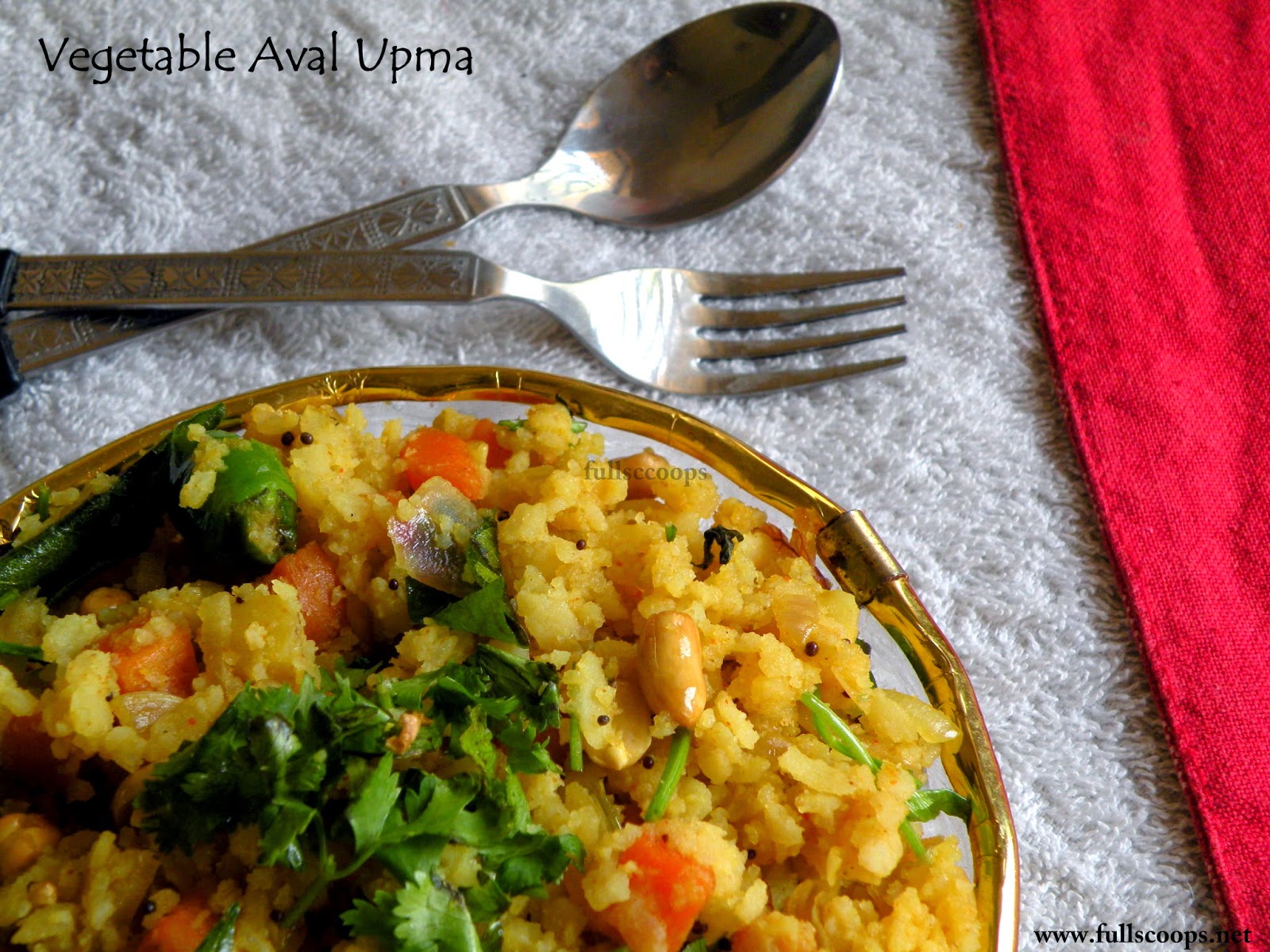 Vegetable Aval Upma / Vegetable Poha Upma ~ Full Scoops - A food blog ...