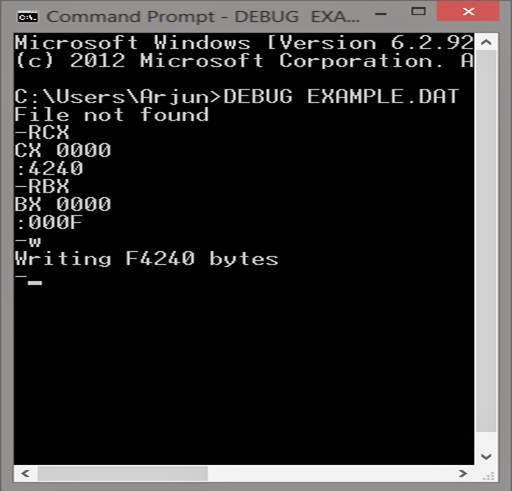 How to create a large dummy file of desired size in windows - Programming CMD.