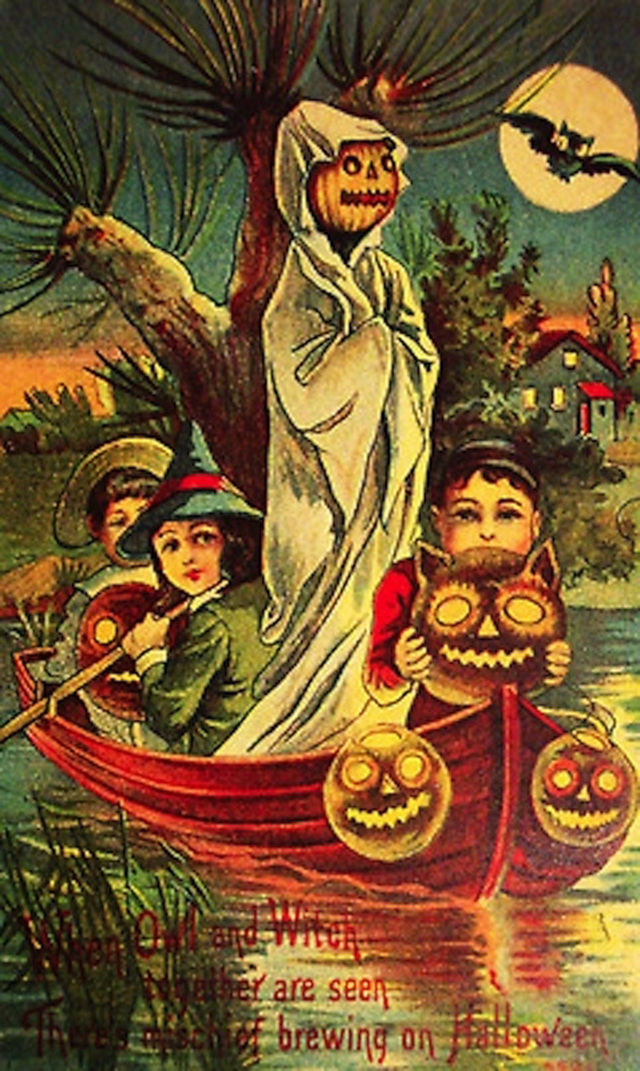 A Collection of 13 Odd and Strange Vintage Halloween Postcards ...