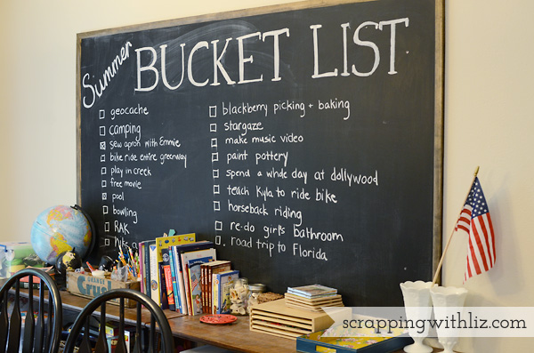 Summer Bucket List - Chalkboard Style / Scrapping with Liz