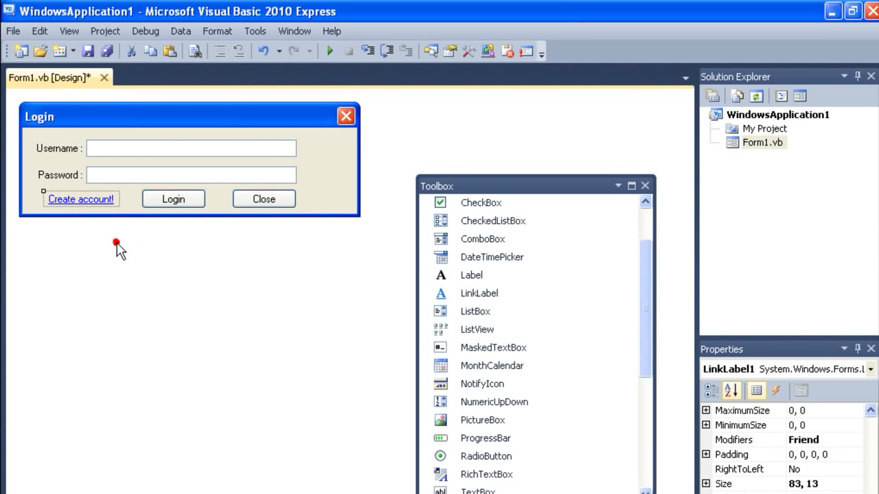 Membuat Form Login Di Visual Basic 2010 Jawa Timur Coding Center