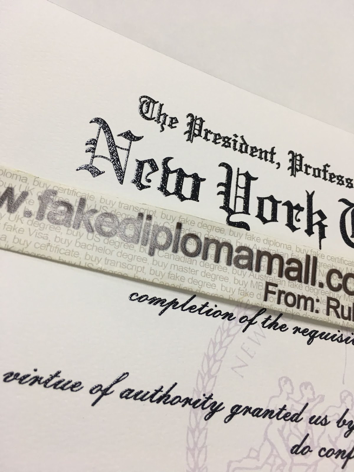 How To Buy A Fake Diploma Online?: New York University Fake Diploma