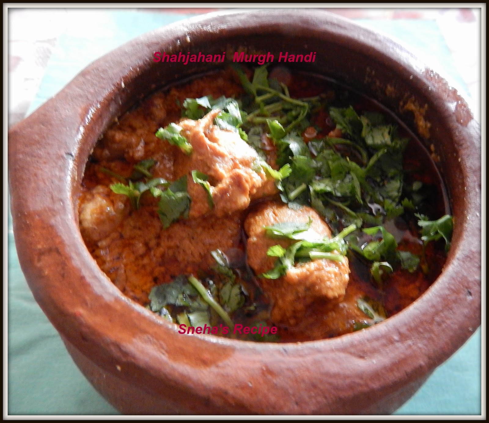 Shahjahani Murgh Handi - Sneha's Recipe
