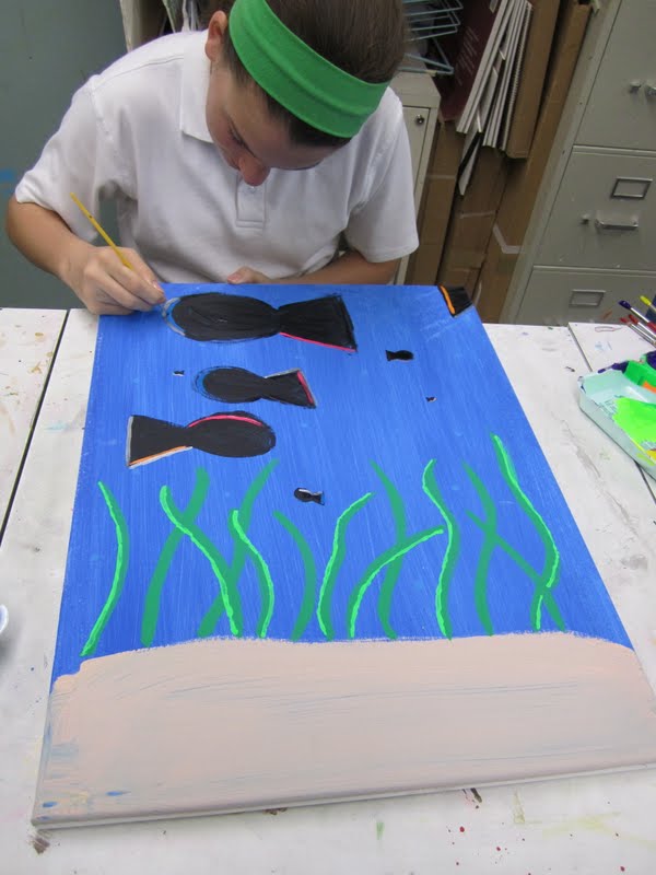 Think Create Art: Canvas Paintings- 8th Grade