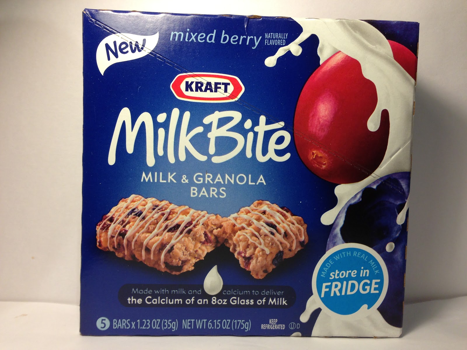 Crazy Food Dude: Review: Kraft MilkBite Mixed Berry Milk & Granola Bar