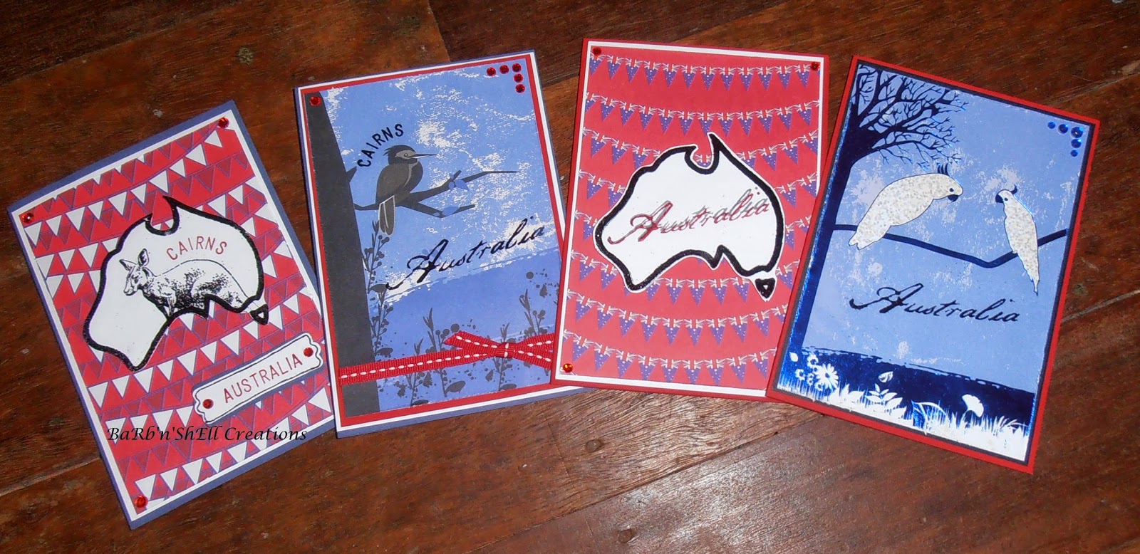 BaRb'n'ShEll Creations: Australia Cards continued ...