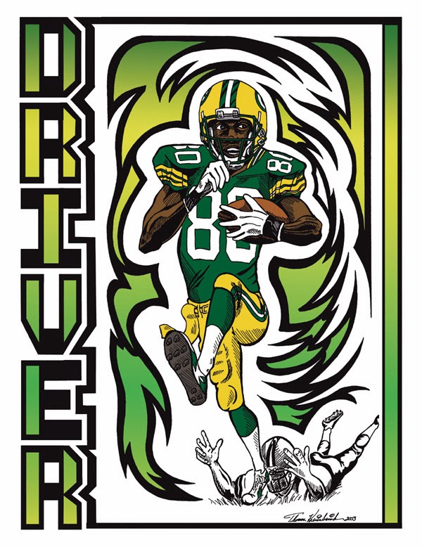 Tom Kbrink's Illustration and Design Blog: Green Bay Packers Artwork