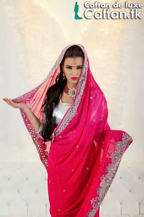 Caftan rose indien | robe de soirée 2014