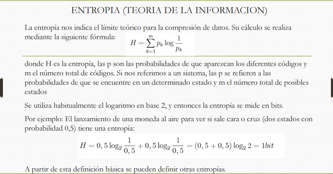 Portafolio Virtual: Formulas de la Entropía