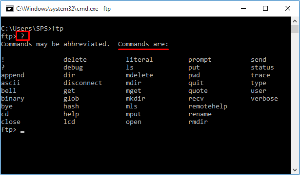 Ftp From Command Prompt ~ Srisailam Blog