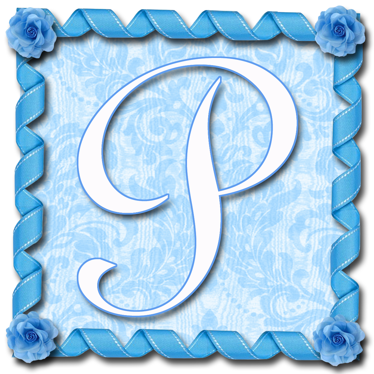 GRANNY ENCHANTED'S BLOG: "Blue Curly Ribbon" PNG Free Scrapbook Alphabet