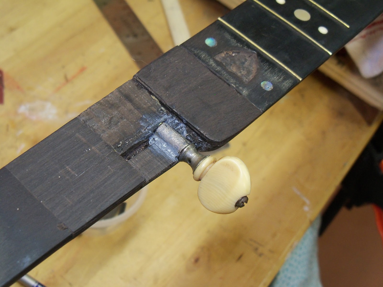Notes on an Ebony Neck Repair - Brooklynbanjoboy's Blog - Banjo Hangout