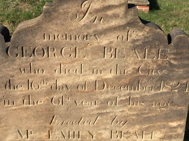 bloomingdale: see the gravestones of Mrs. Emily Beale and Mr. George ...