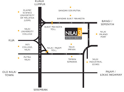Nilai 3 Street Mall: Map