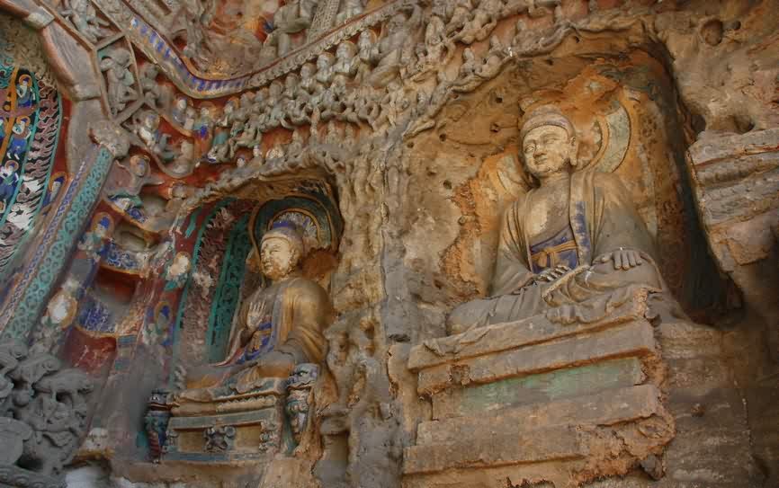 Yungang Grottoes Buddha statues in Datong China Caves Pictures - Neeshu.com