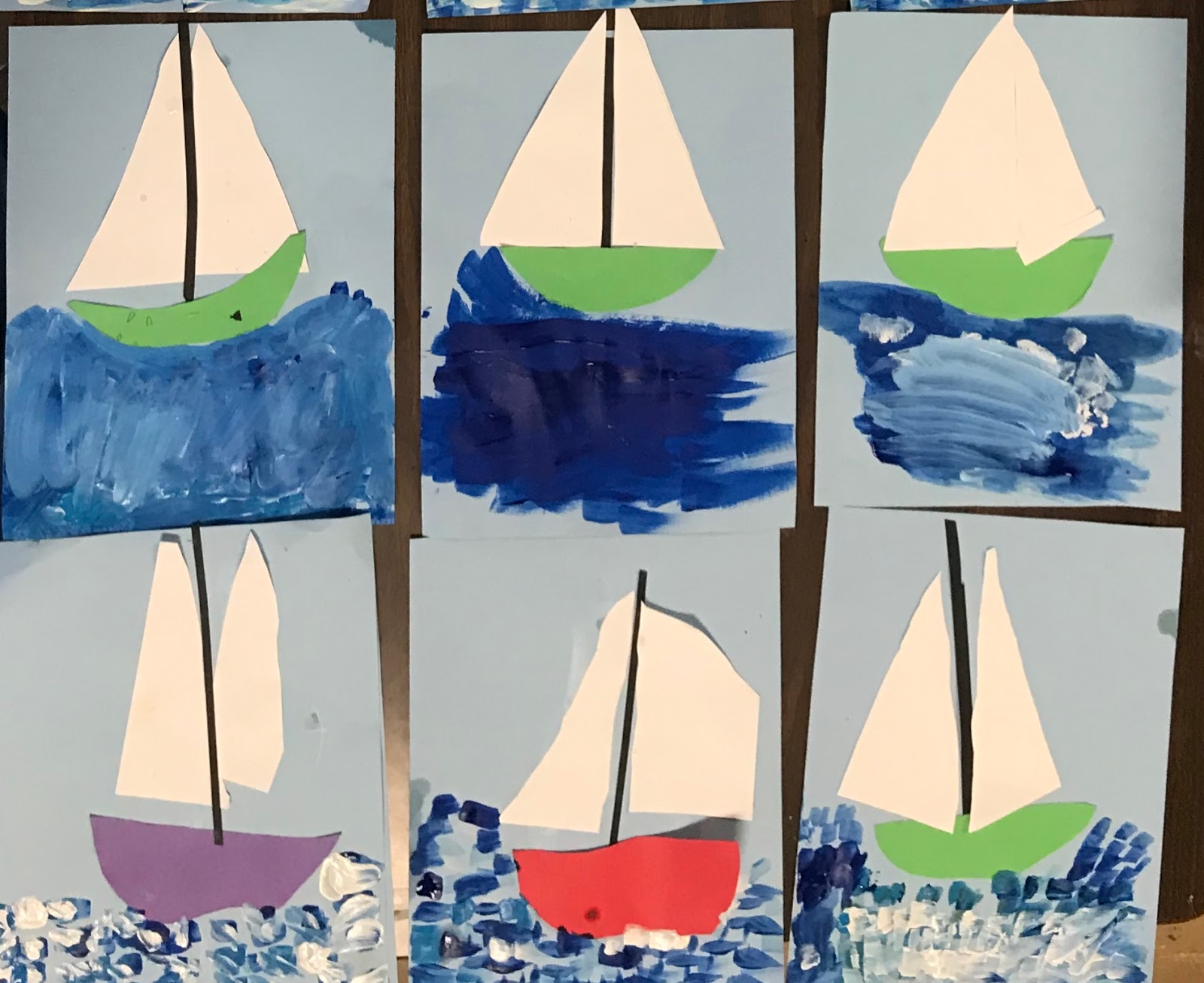 Elements of the Art Room: 1st grade Sailboats