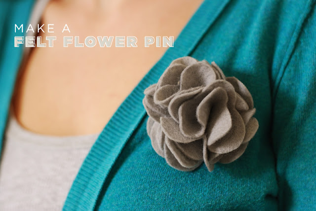 you + me: make a felt flower pin