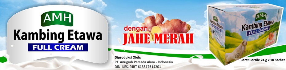 Susu Kambing Etawa AMH: Susu Kambing Etawa Bubuk AMH plus Jahe Merah