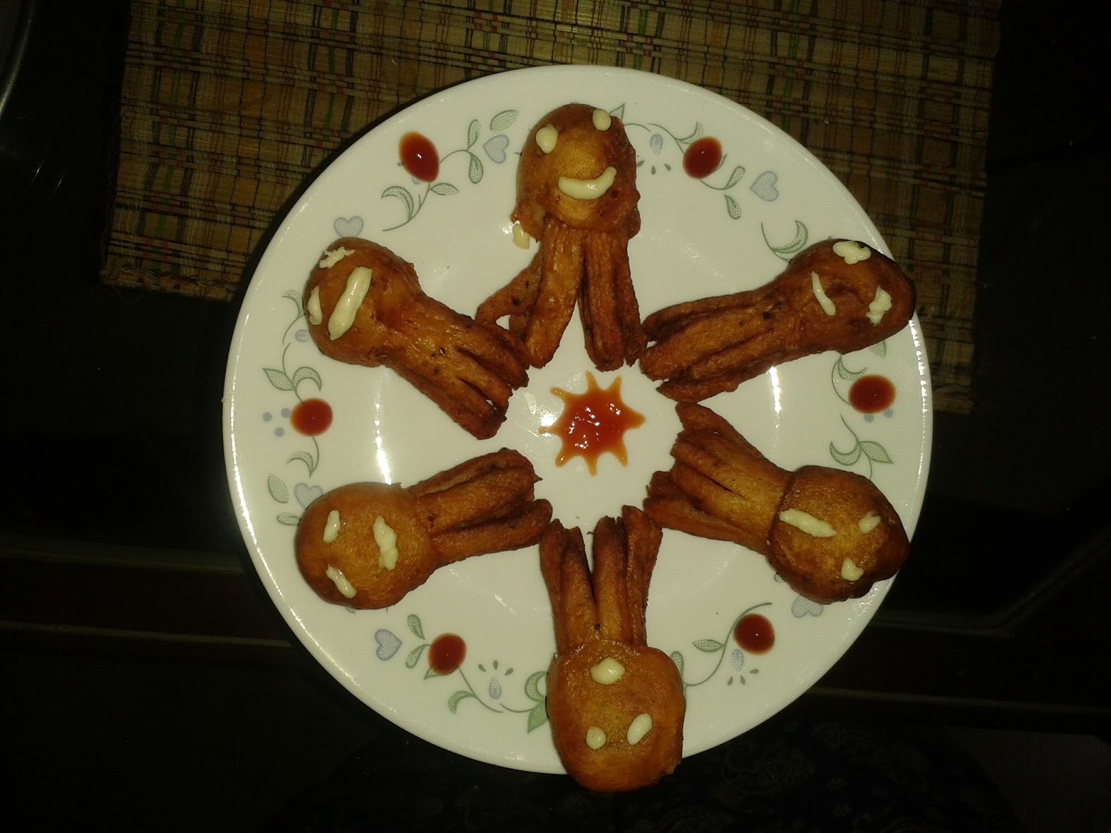 suma's cuisine: CHICKEN SAUSAGE OCTOPUS