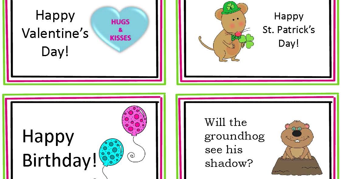 Classroom Freebies Too: Lunchbox Notes