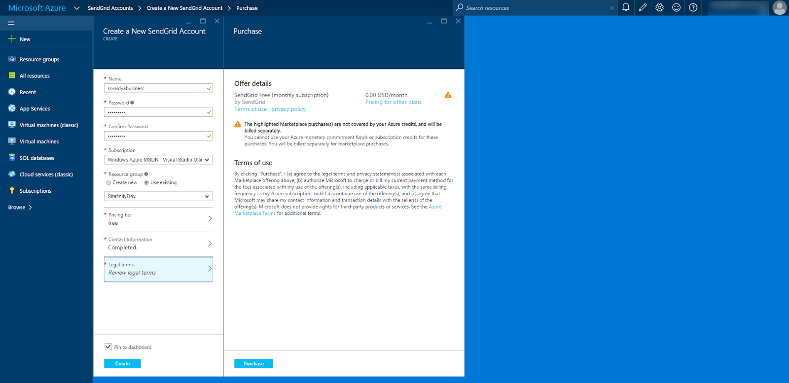 Living And Breathing The World Of Microsoft Setting Up Sendgrid For Windows Azure