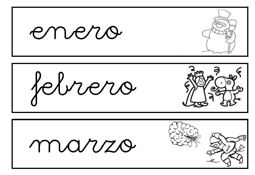 COSITAS PARA EL COLE: CARTELES MESES DEL AÑO