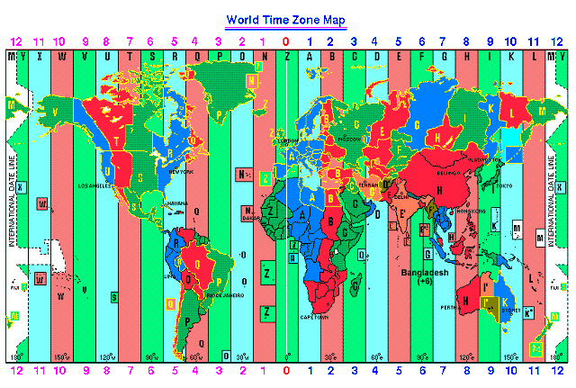 Timezone Chart Printable World Time Zone Conversion