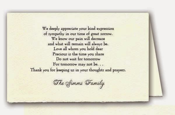 Sample Thank you Sympathy Letter - weddingcenterpieceslantern.blogspot ...