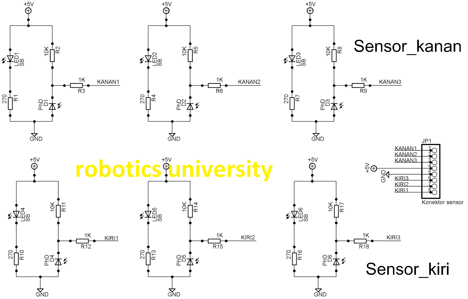 Skematik Sensor Robot2 Robotics University