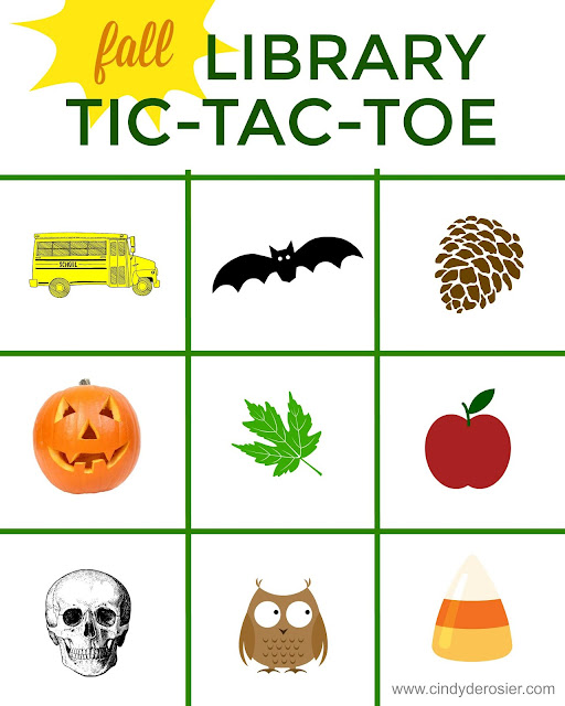 Cindy deRosier: My Creative Life: Fall Library Tic-Tac-Toe