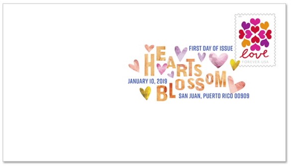 Rainbow Stamp Club: Hearts Blossom - New Love stamp from USPS